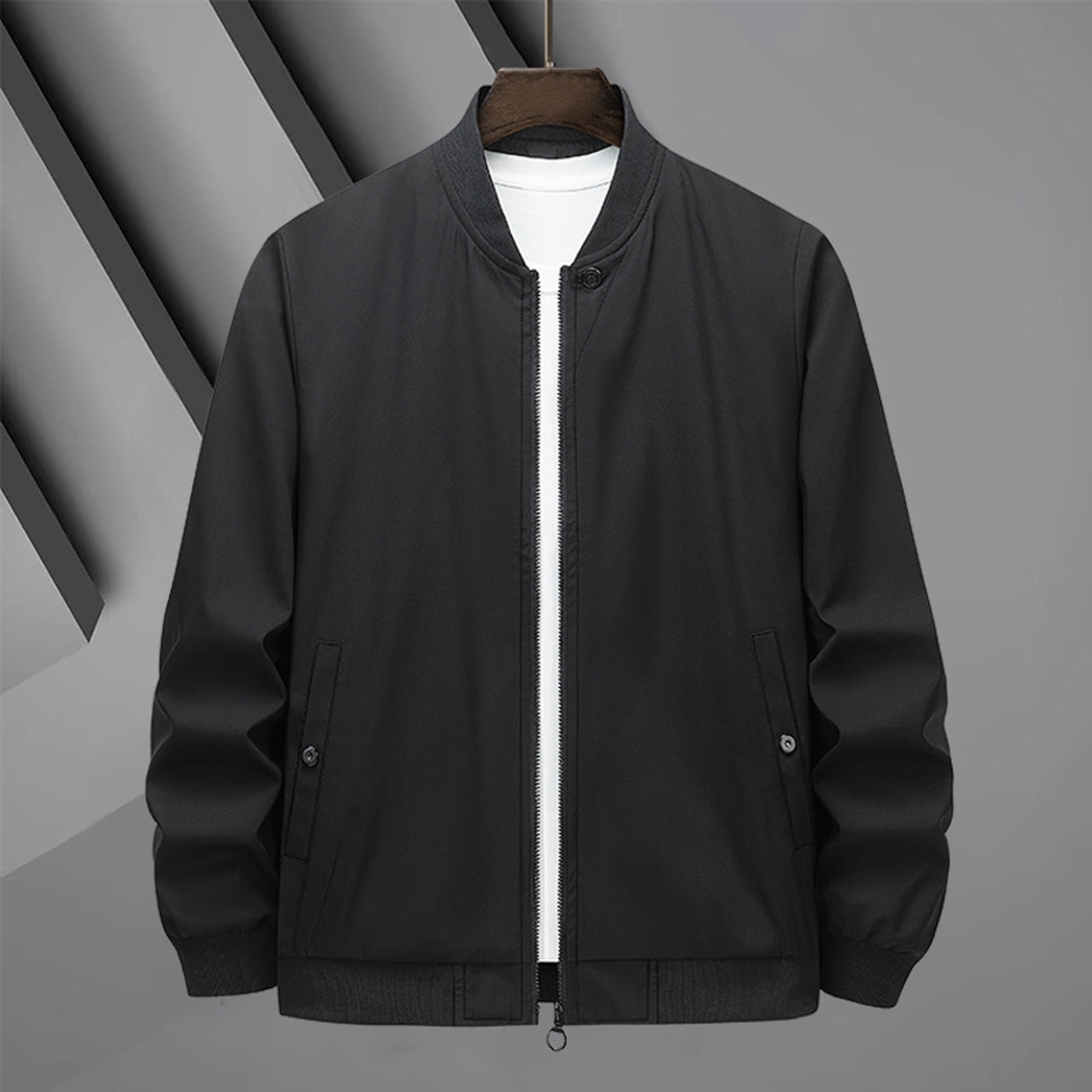 LEEy-world Men's Winter Jacket, Hooded Quilted Coat, Sherpa Lined, Black, XL - Walmart.com