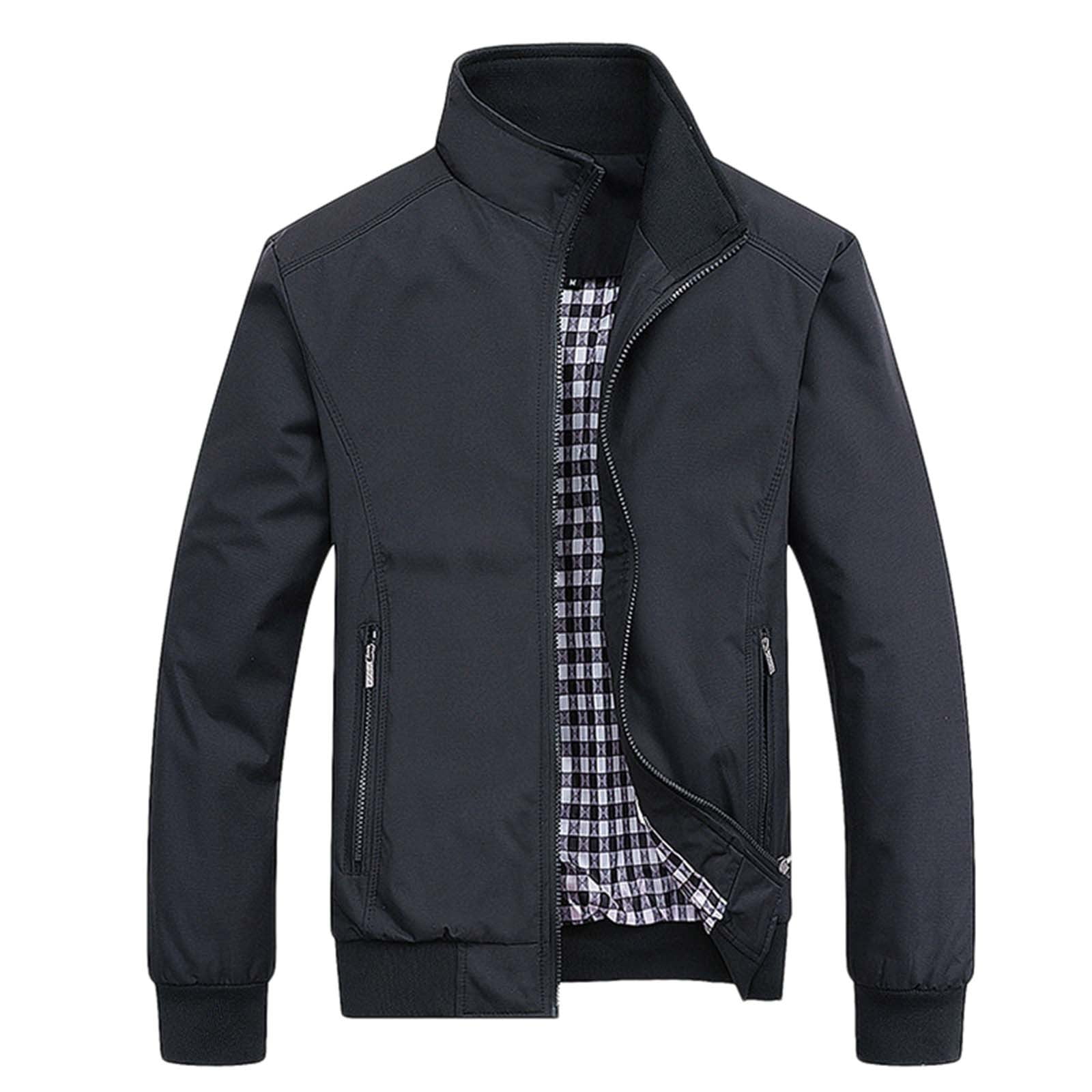 LEEy-world Mens Leather Jacket Men's Hooded Jacket, Quilted Coat, Sherpa Lined Black,M - Walmart.com