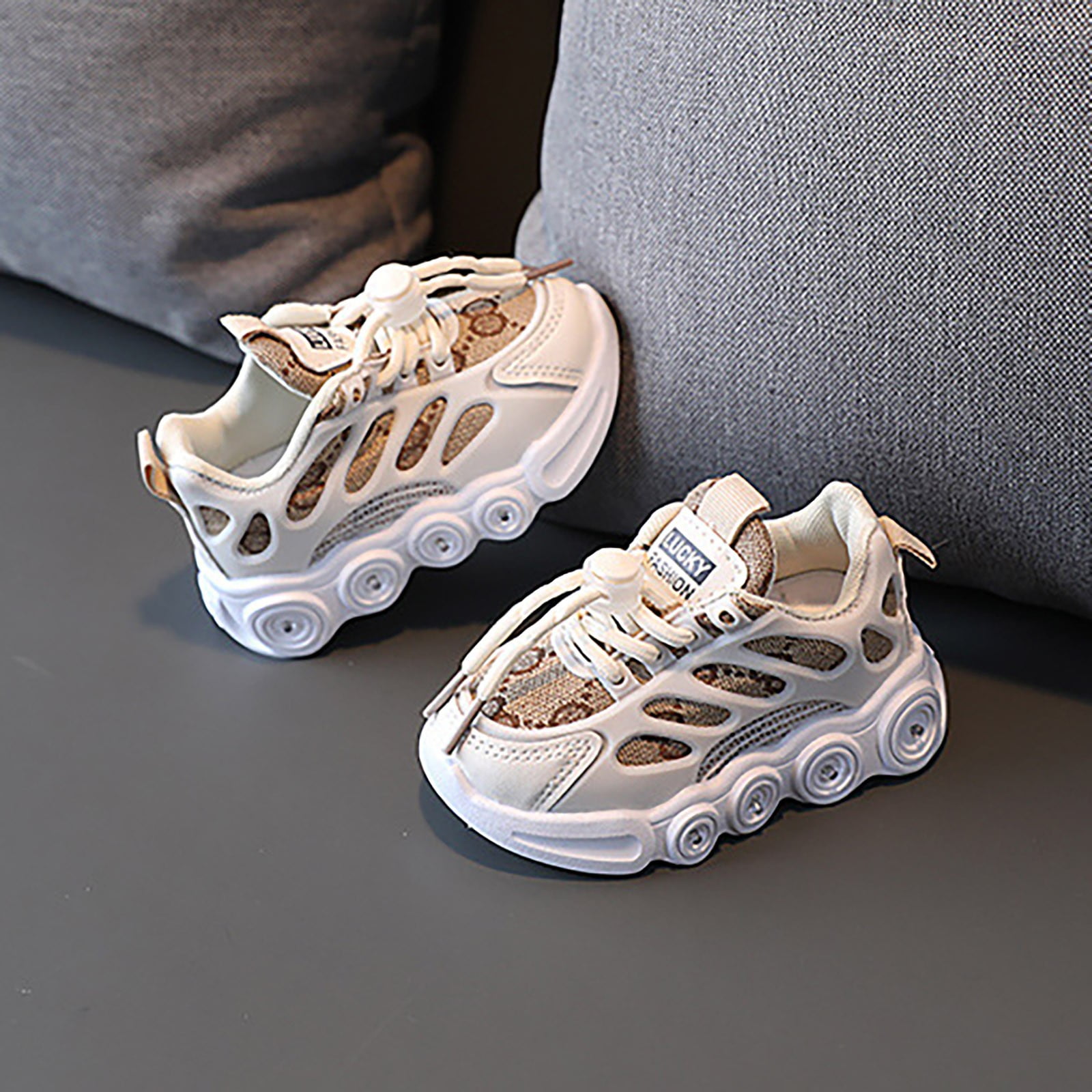 LEEy-world Toddler Shoes Children LED Light Strip Shoes Lace Up Canvas ...