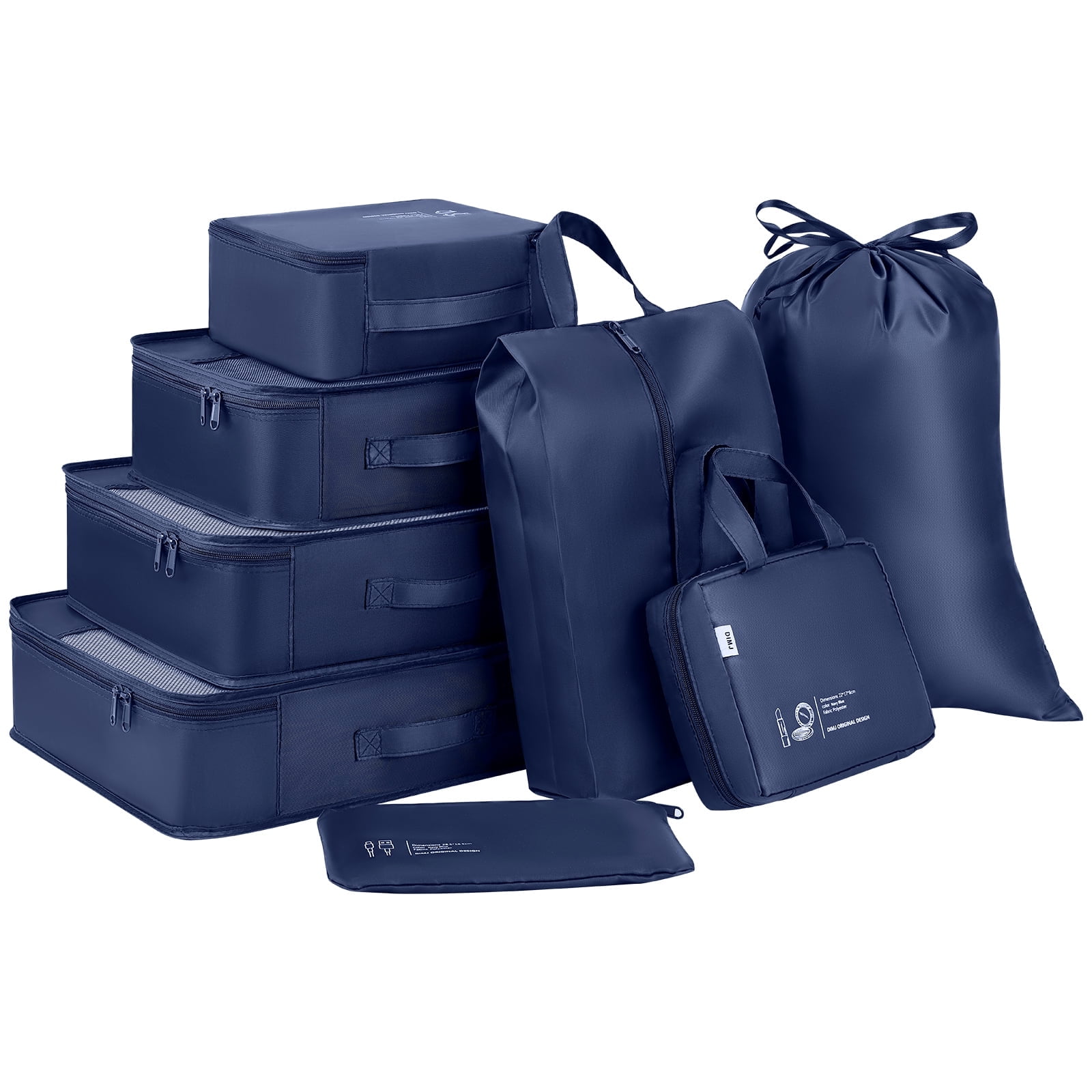 LEFEE Packing Cubes for Suitcases, 8 Sets Travel Luggage Organizers for ...