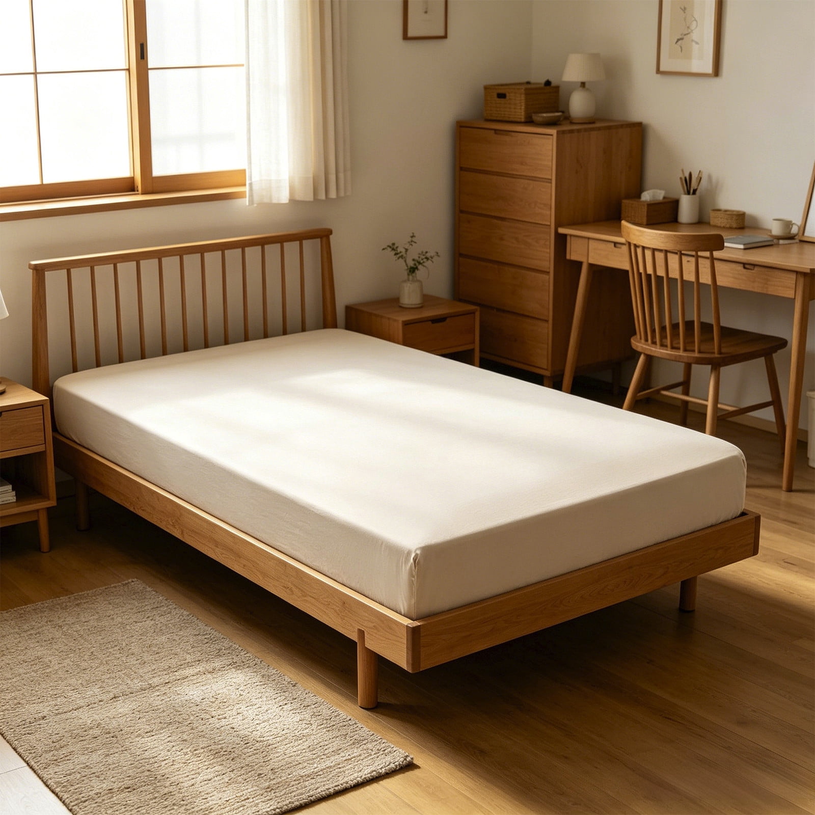 LEFTHIGH Home 78.74x35.43in Single Fitted Sheet for College Dormitories ...