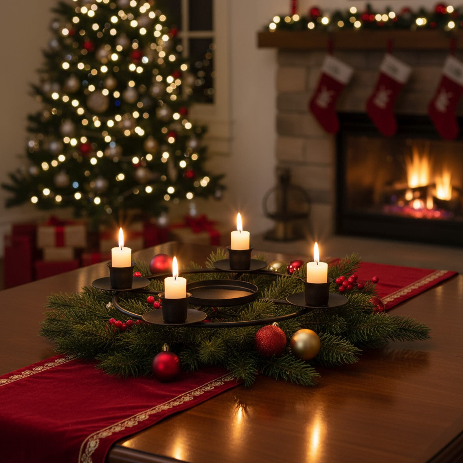 LEFTHIGH Home Candlelight Dinner Metal Candlestick Bend Iron Gold Black ...