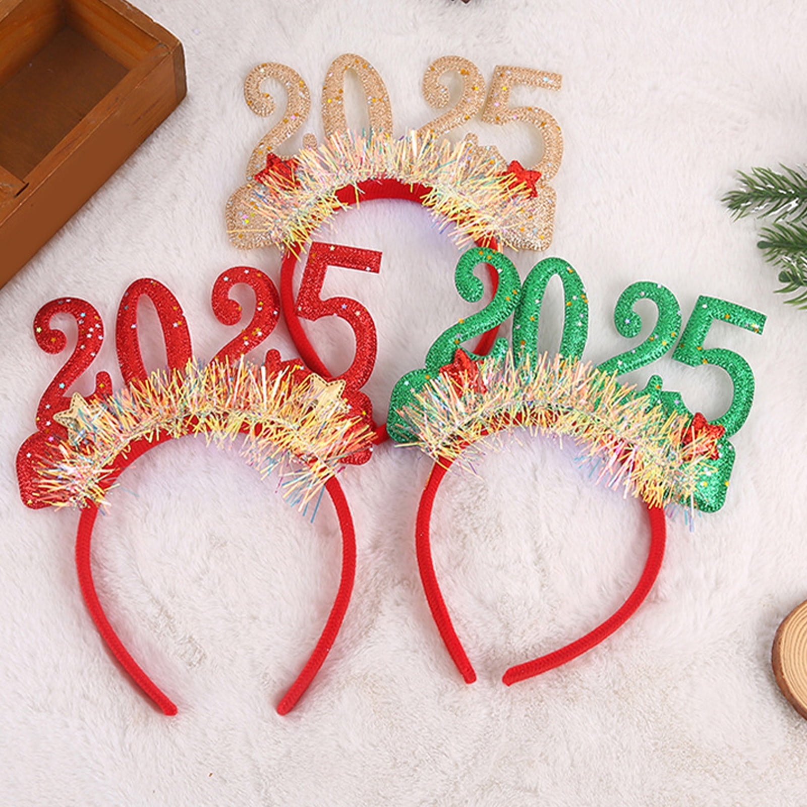 LEFTHIGH Home Christmas 2025 Digital Decoration Headband Years Eve ...