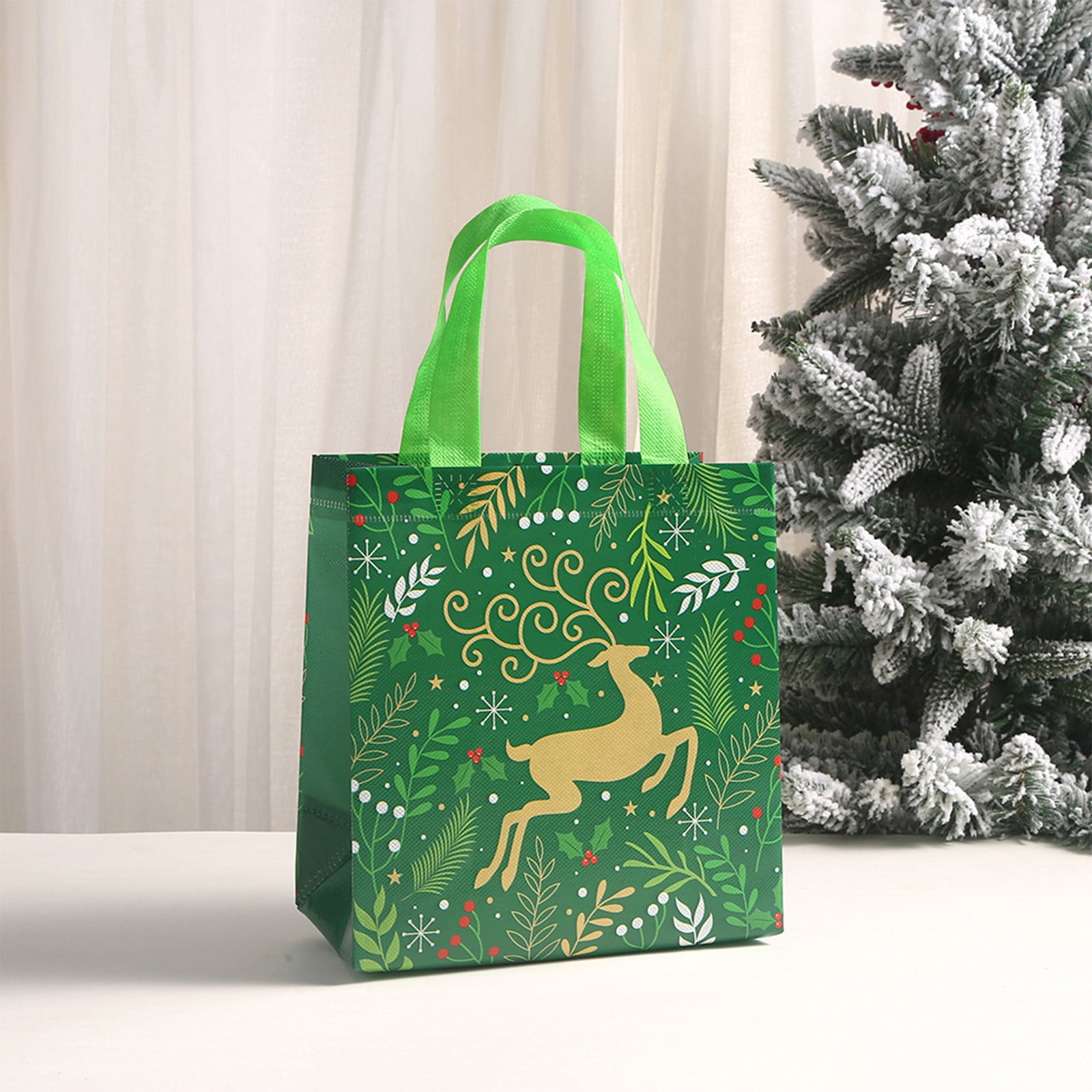 LEFTHIGH Home Christmas Gift Bags Heavy Duty Treat Tote Grocery Bags ...