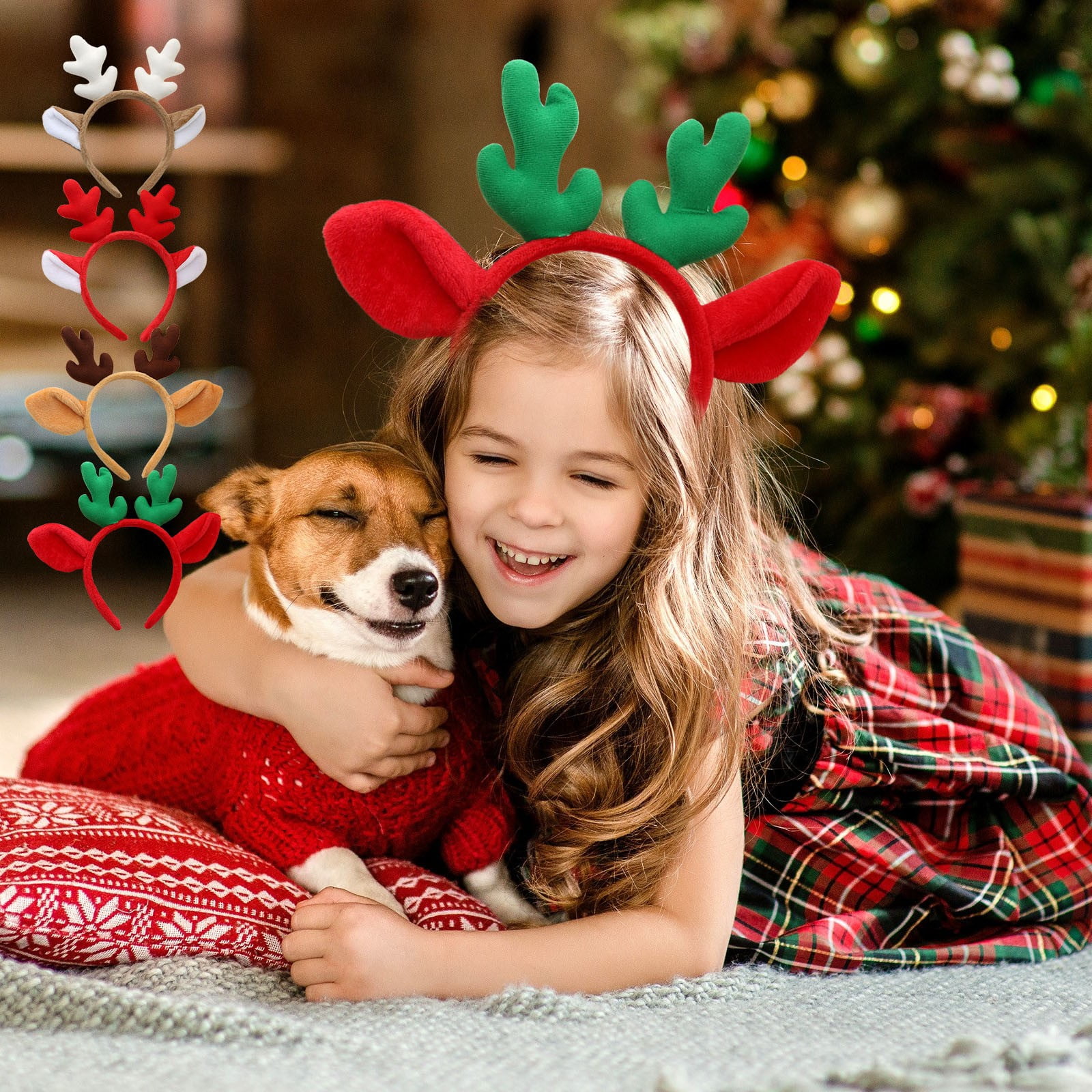 LEFTHIGH Home Hair Bands Christmas Antlers Red Hair Bands Headbands ...