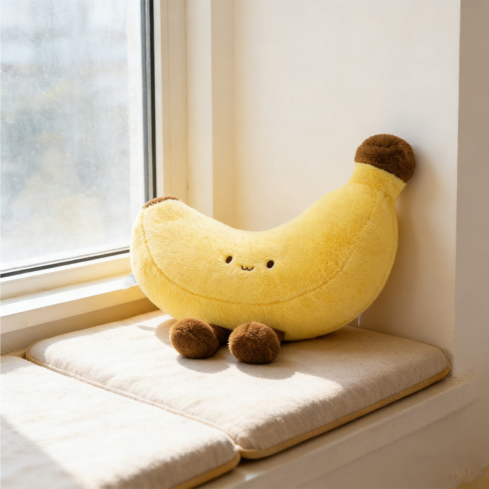 LEFTHIGH Home Simulated Long Leg Banana Decor Pillow Familys Fruit Doll ...