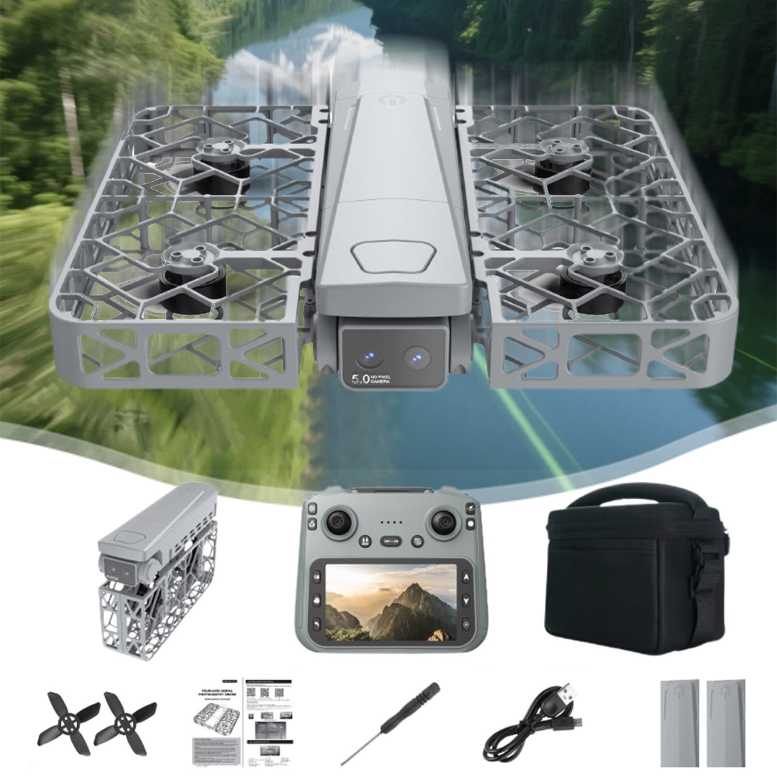 LEFTHIGH Toys Games Brushless Flying Pocket Camera with Screen ...