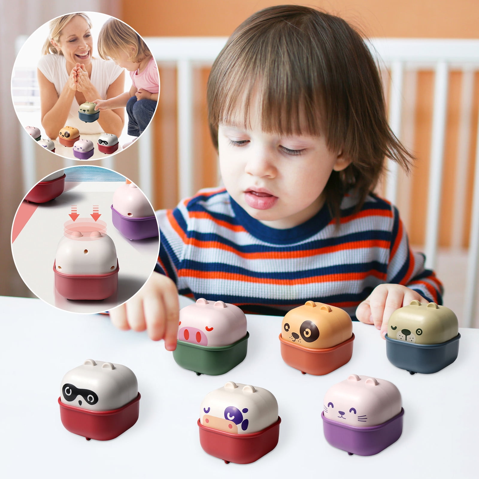 LEFTHIGH Toys Games Children's Cute Shape Press Pull Back Toy Car Cup ...