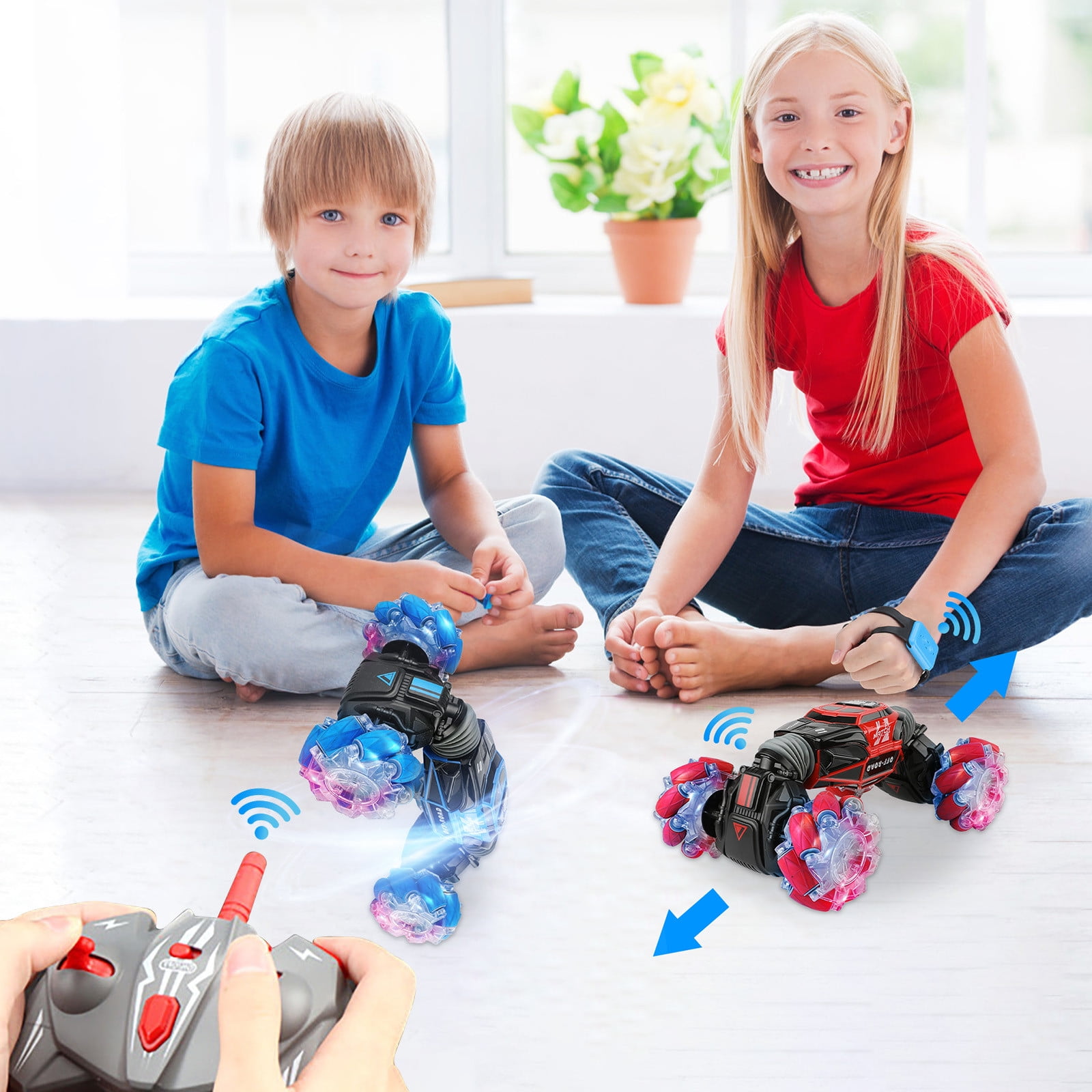 LEFTHIGH Toys Games Remote Control Stunt Car Remote Control Car, Four ...