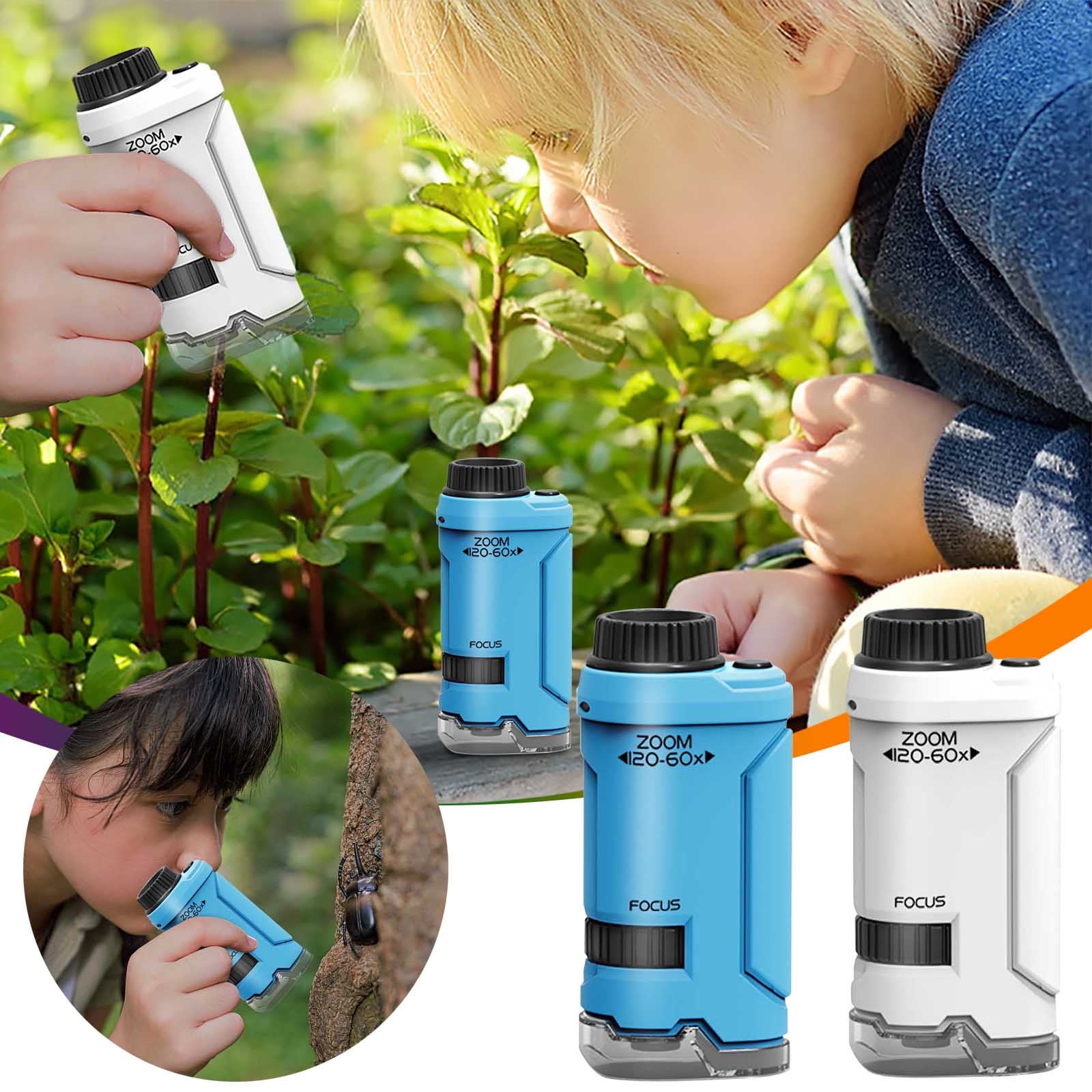 LEFTHIGH Toys Microscope 2025 Kids Portable Handheld Mini Microscope ...