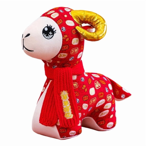 LEFXSMR Sheep Plush Toys, Ethnic Fabric Stuffed Animal Doll, Handmade ...