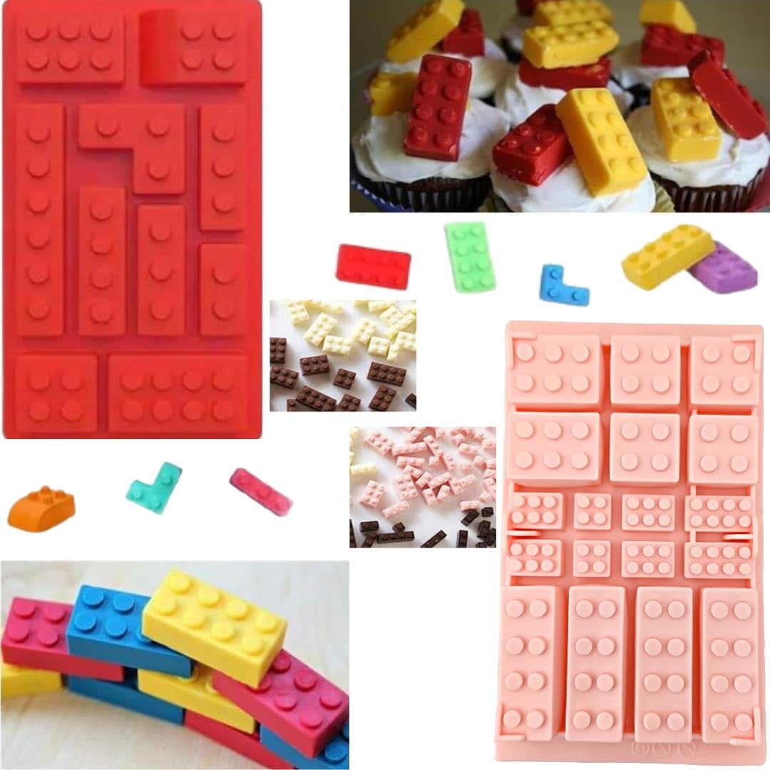 LEGACYCART 10 18 Cavity Lego Block Silicone NonStick Ice Cube Tray ...