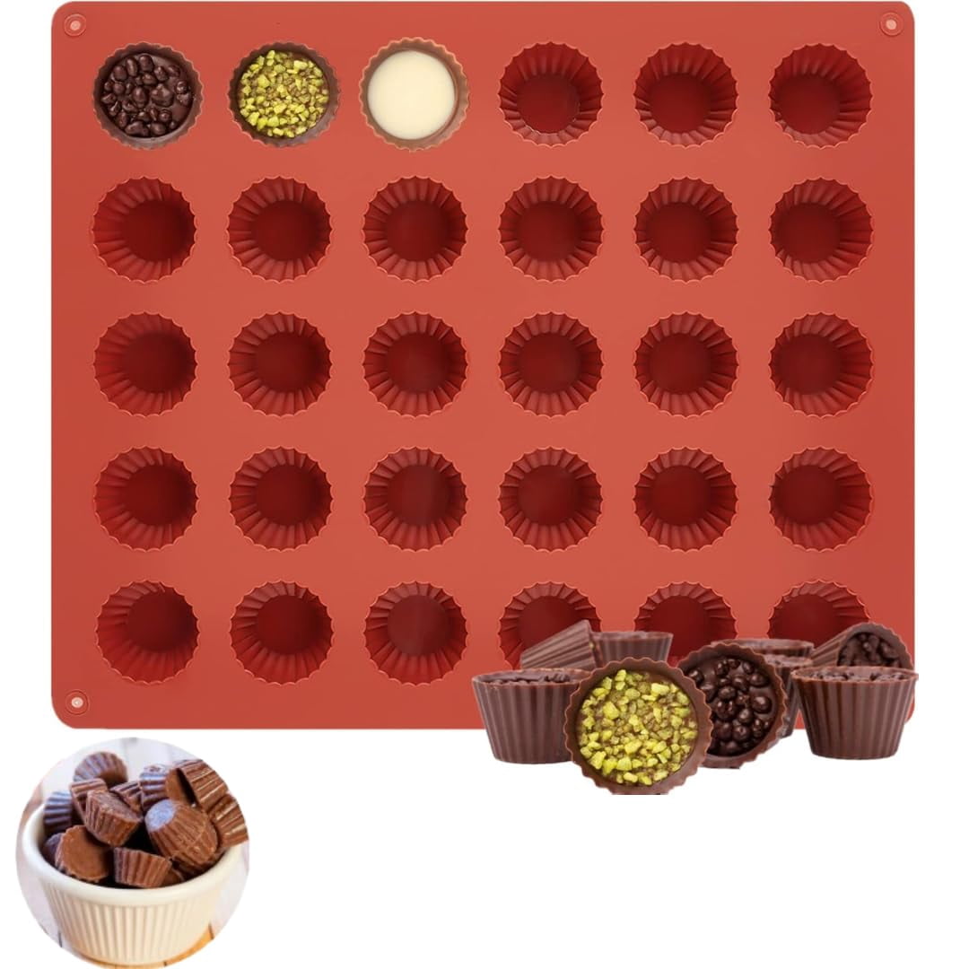 LEGACYCART 30 Cavity Bite Size Peanut Butter Cup Silicone Mold ...