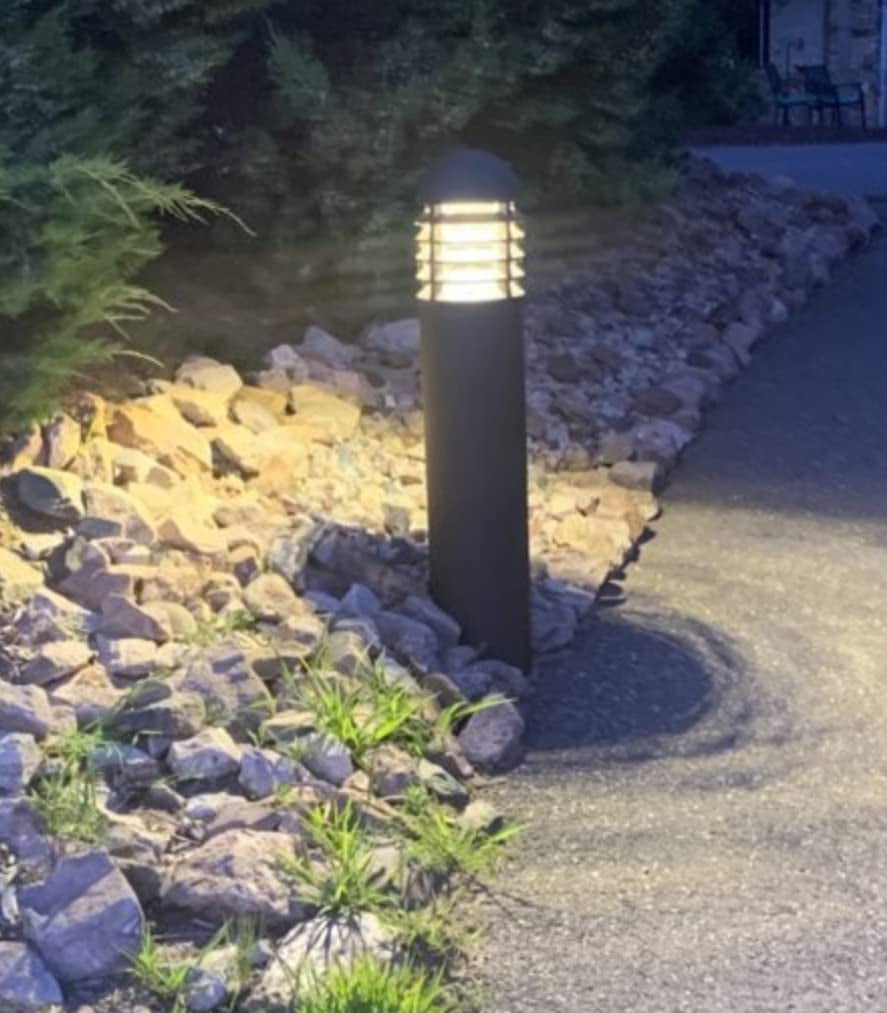 LEGEEN Light 2 Feet Black Waterproof Garden Light Gate Light Bollard ...