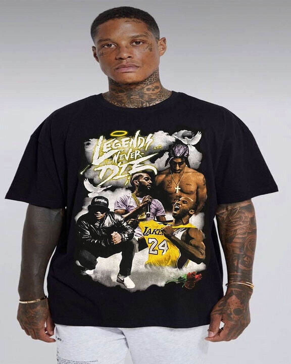 LEGENDS NEVER DIE RAP HIP HOP T SHIRTS MEN'S SIZES - Walmart.com