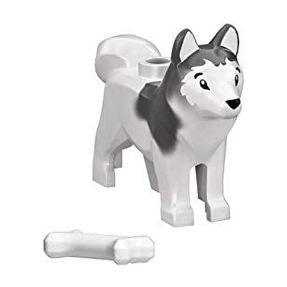 LEGO Minifigure Husky Arctic Sled Dog with Bone (1" Size) - Walmart.com