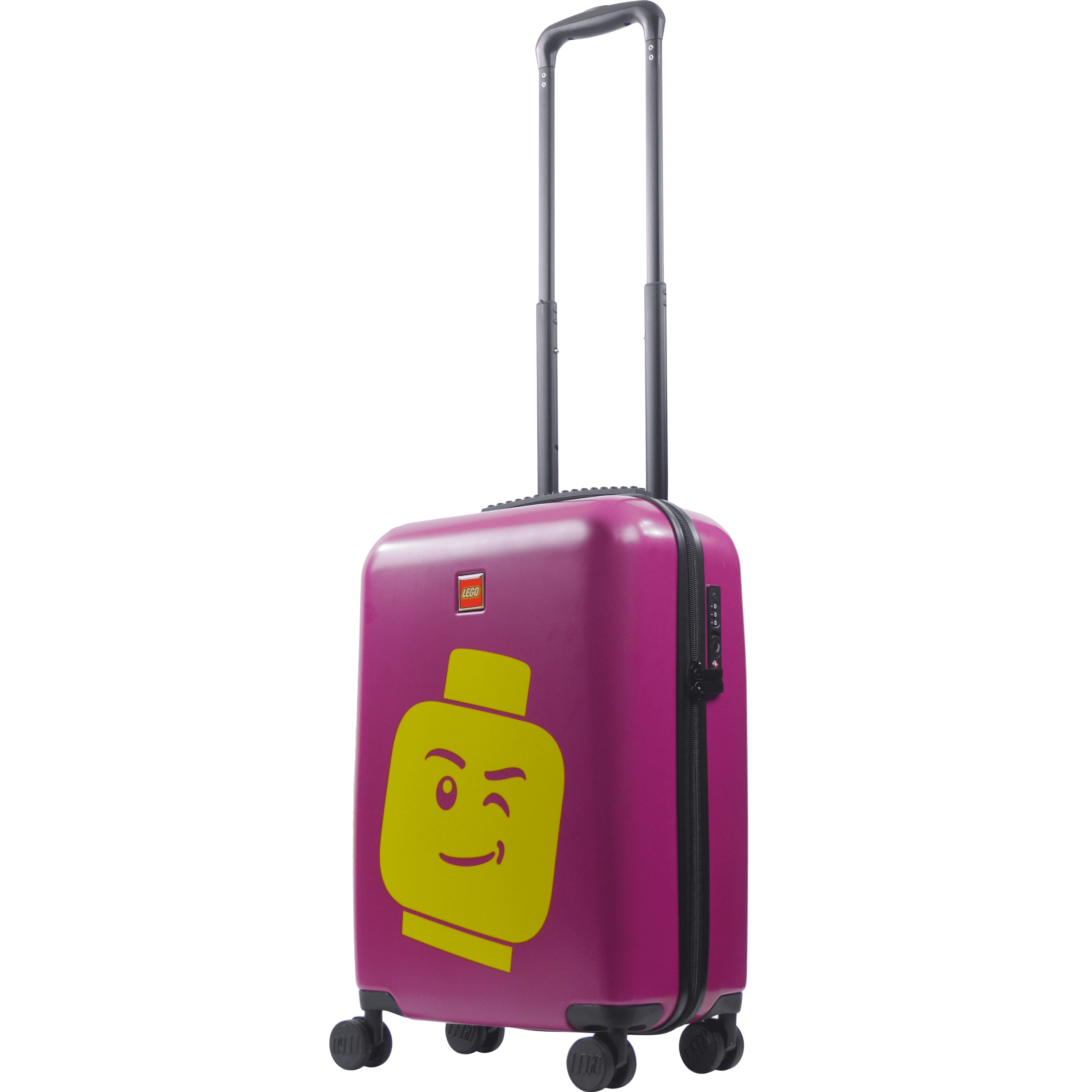 LEGO 23 Inch Rolling Luggage, Mini Figure Head Hardshell Carry On ...