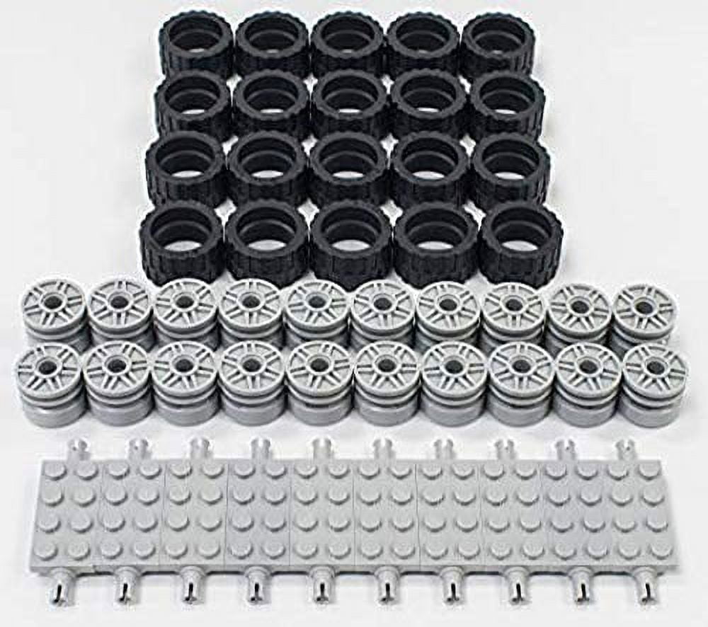 Authentic Lego Car Parts Toy Combo Pack - 24 X 14 Tire, Wheel and ...