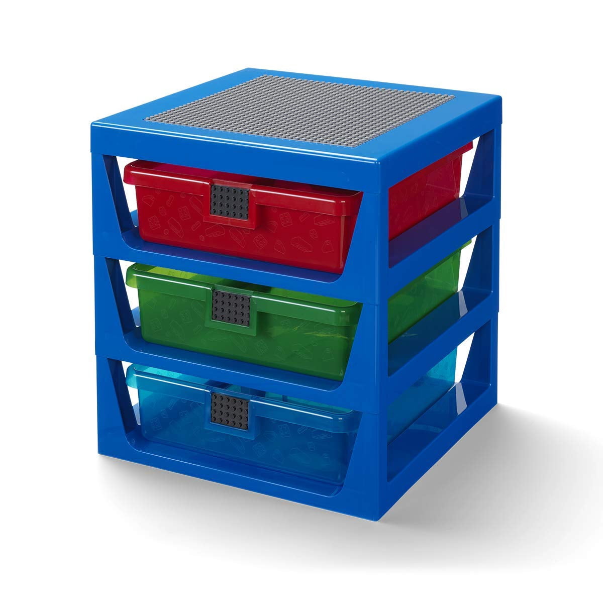 LEGO 3-Drawer Storage Rack System, 13-2/3 x 12-3/4 x 15 In, Blue ...