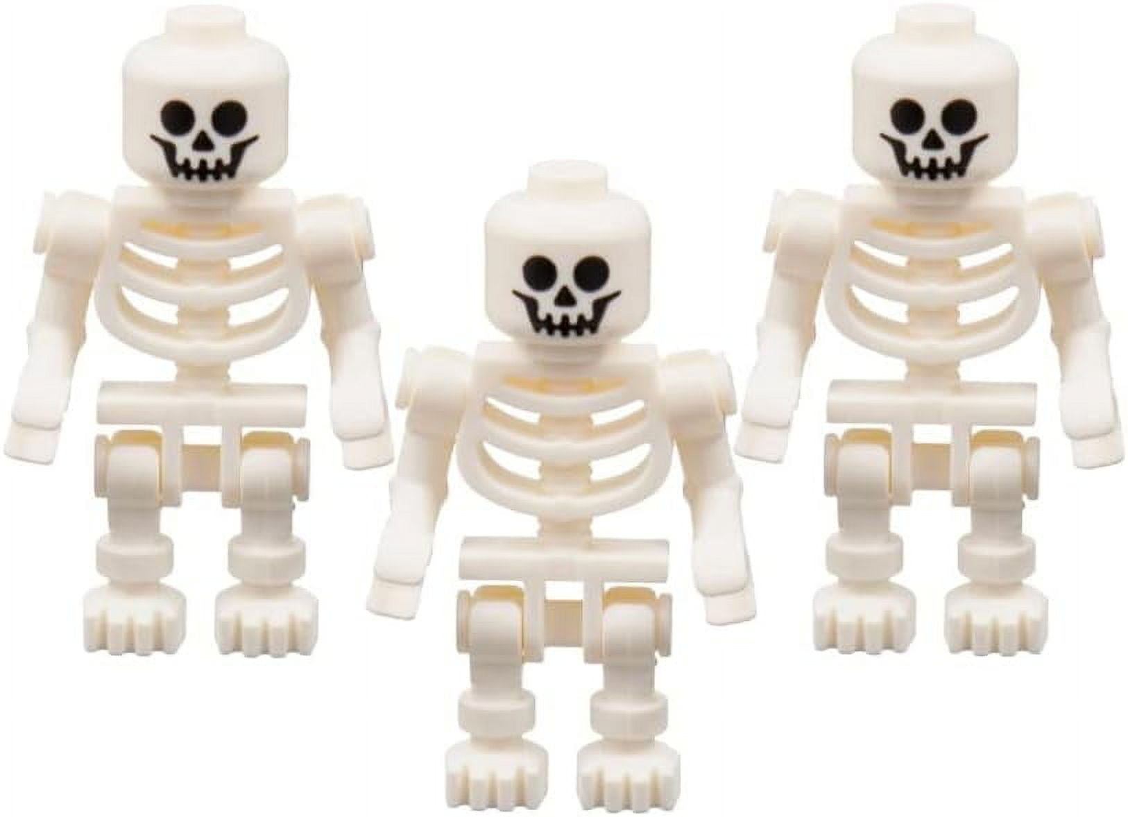 LEGO 3 Skeleton MINIFIG LOT Spooky Halloween Minifigure Castle Pirate ...