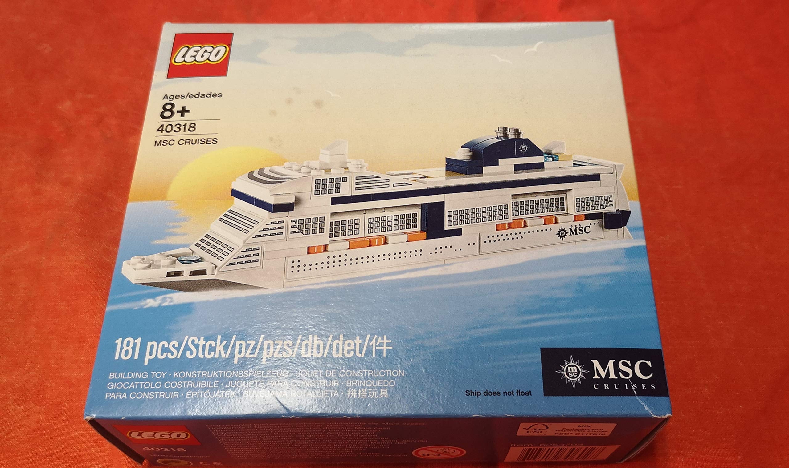 LEGO 40318 MSC Cruises Cruise Ship, 181 Pieces - Walmart.com