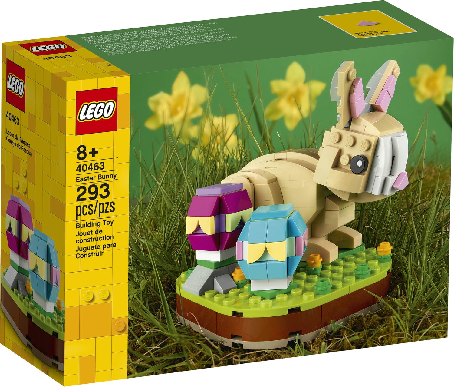 LEGO Fun Easter Bunny Building Set with Eggs, 40463 Seasonal Rabbit ...