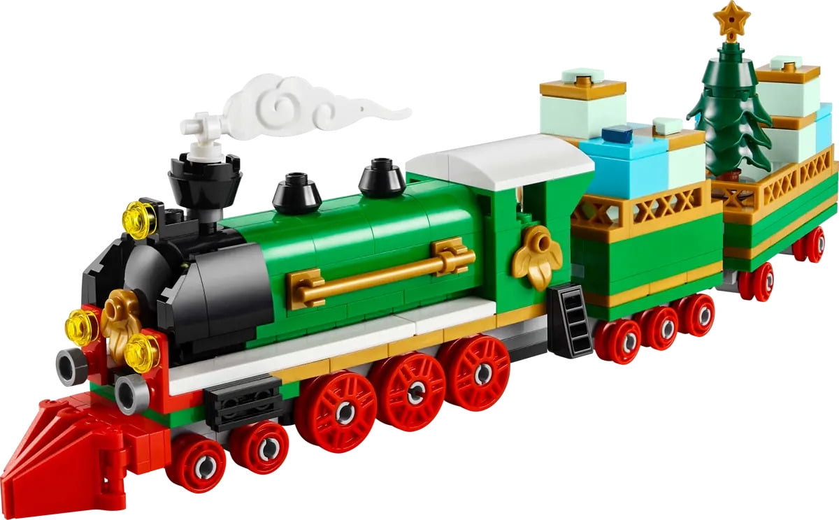 LEGO Winter Holiday Train, 294pcs Locomotive Set, Steam Train with ...
