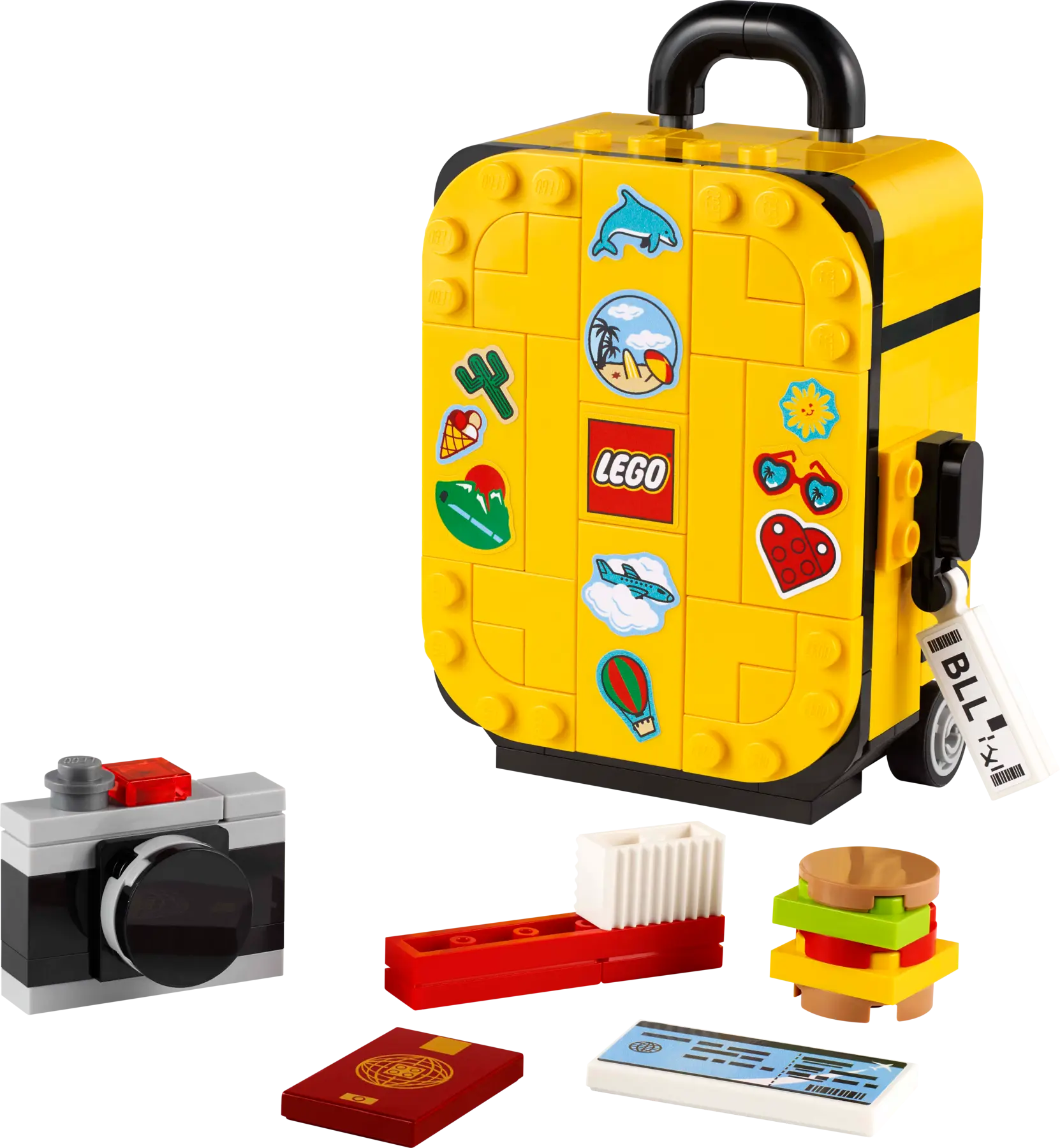 LEGO Yellow Travel Suitcase 184pcs, travel-themed accessories with ...