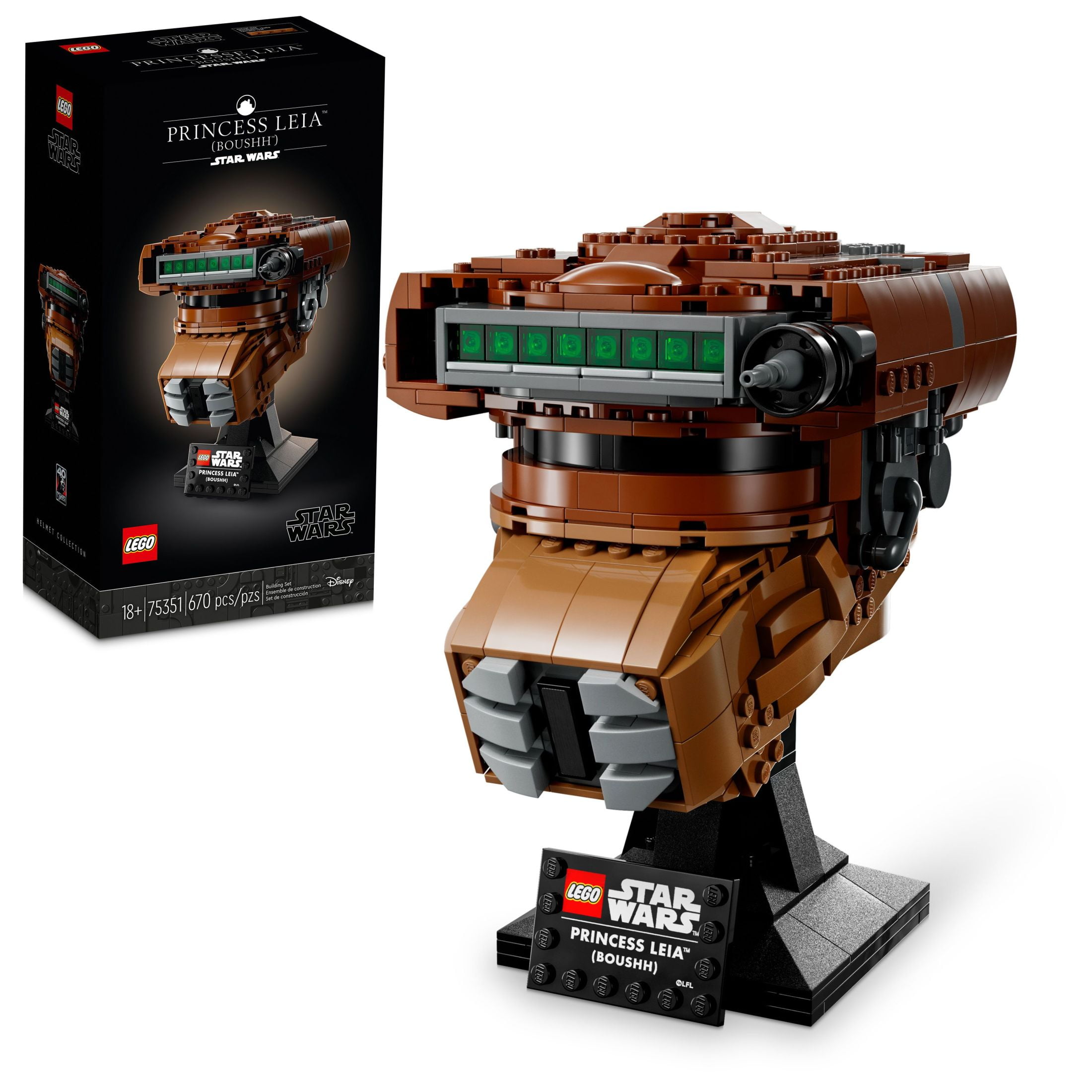 LEGO 75351 Star Wars Princess Leia Boushh Helmet Model Kit, Return of ...