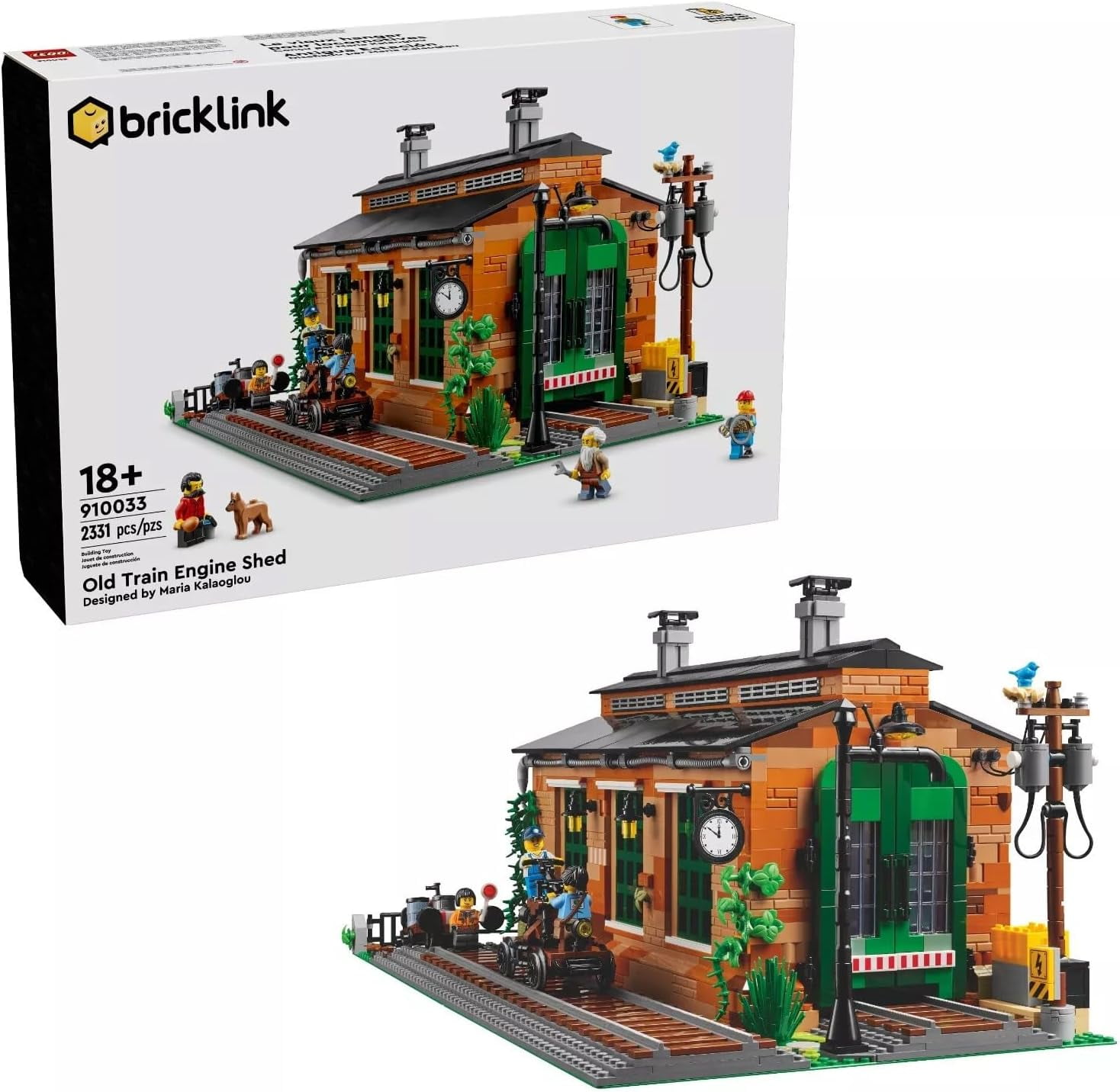 LEGO 910033 Old Train Engine Shed Building Kit - 2,331 Pieces ...