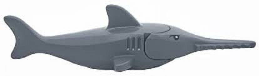 LEGO Animal Dark Bluish Gray Sawfish with Eyes Pattern Minifigure ...