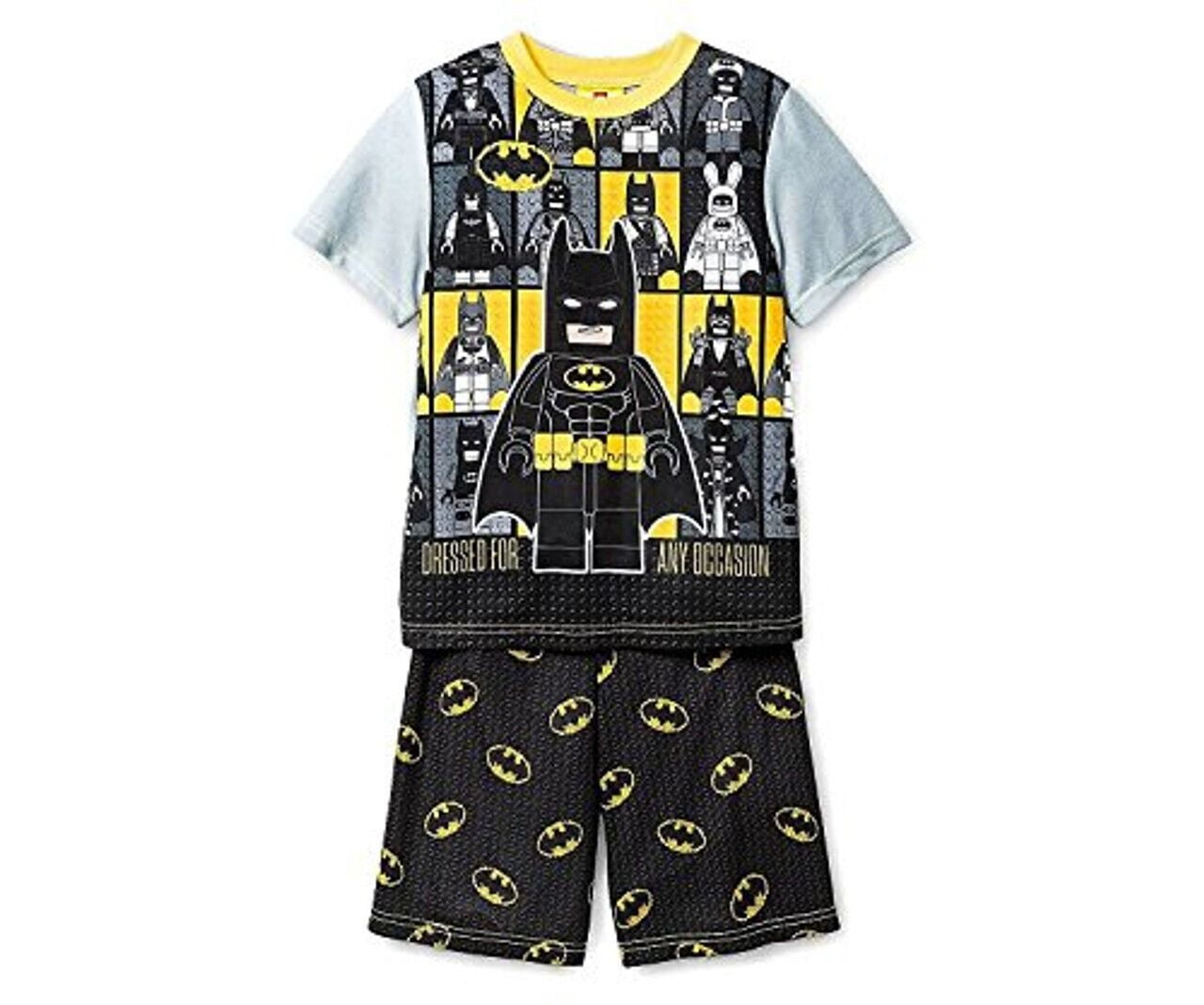 LEGO BATMAN Dressed For Any Occasion Boy's Pajama Short Set (Large 10 ...