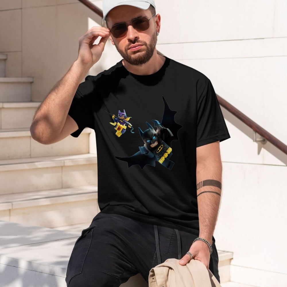 LEGO Batman Batgirl in Flight DC Graphic Tee Unisex Cotton Crew Neck ...
