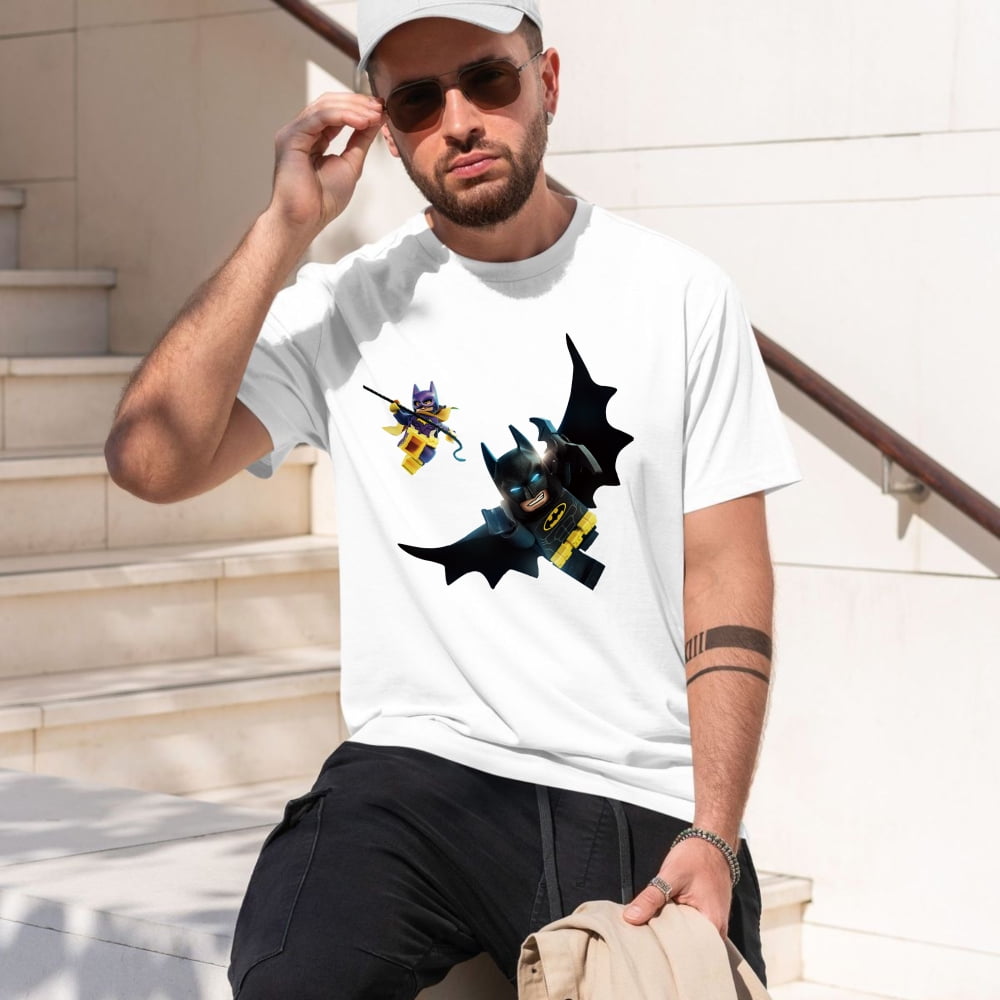 LEGO Batman Batgirl in Flight DC Graphic Tee Unisex Cotton Crew Neck ...