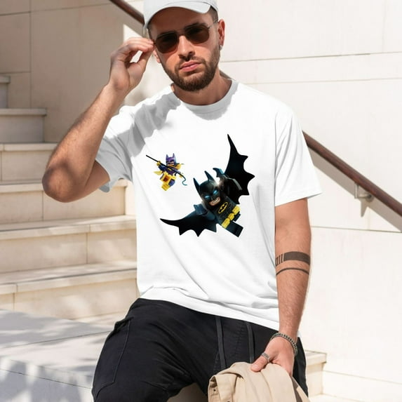 LEGO Batman Batgirl in Flight DC Graphic Tee Unisex Cotton Crew Neck ...