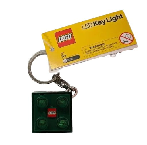 LEGO Block Square Keychain LED Lego Brick Keychain LED Green - Walmart.com