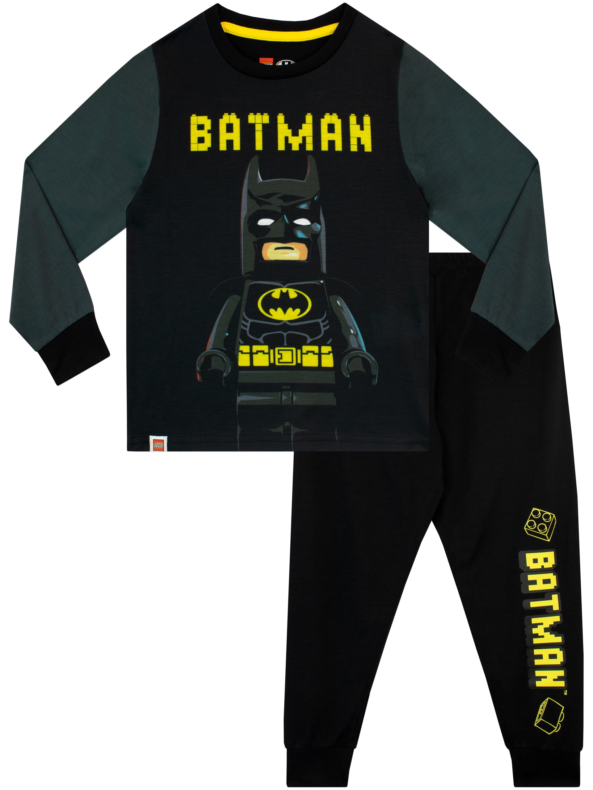 LEGO Batman Pajama Set for Boys, Black, Sizes 5-14, Kids Batman PJ ...