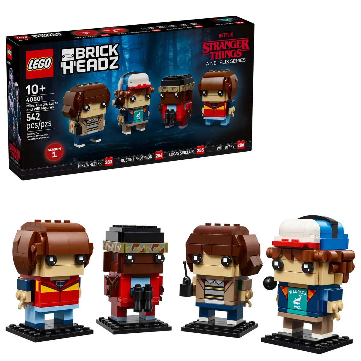 LEGO Brickheadz 40801 Stranger Things Mike, Dustin, Lucas and Will ...