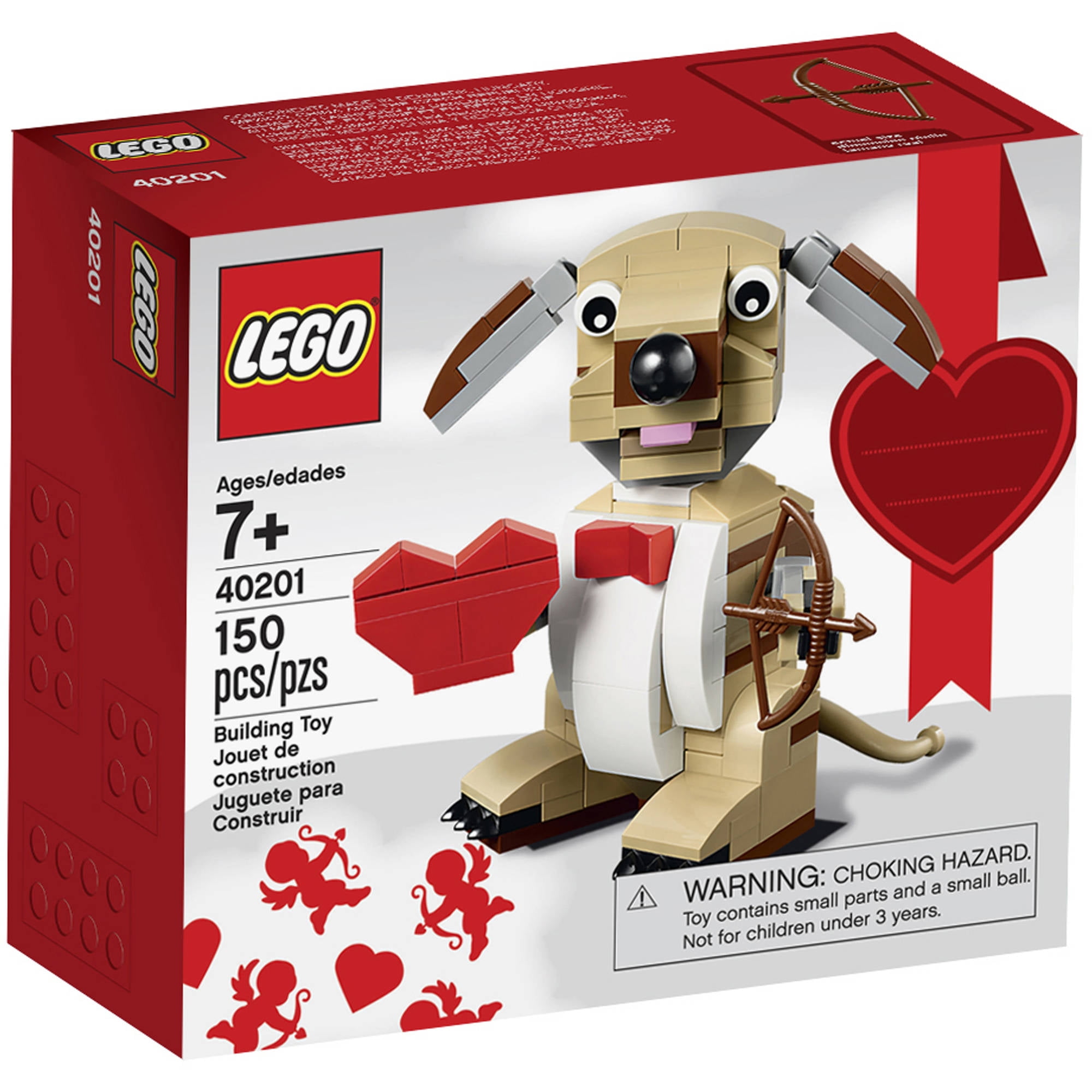 LEGO Bricks & More Adorable Valentines Cupid Dog 40201 Building Kit ...