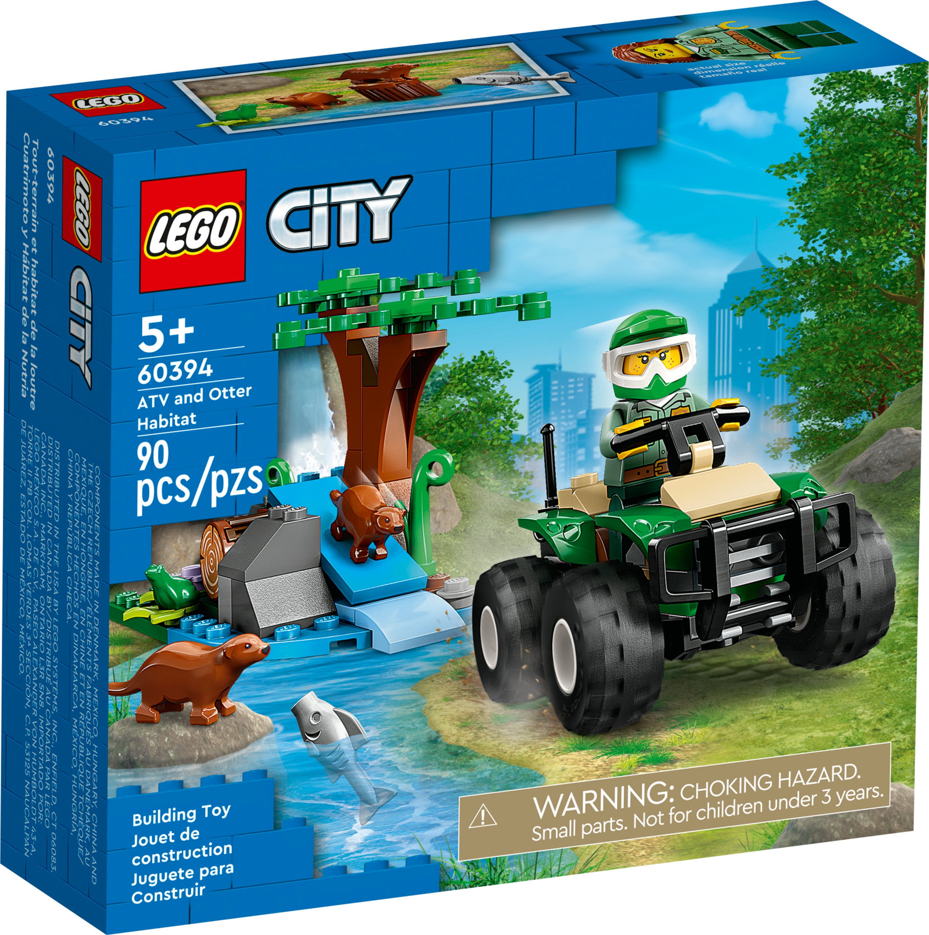 LEGO City ATV and Otter Habitat, 60394 Off-Roader Quad Bike Toy Car for ...