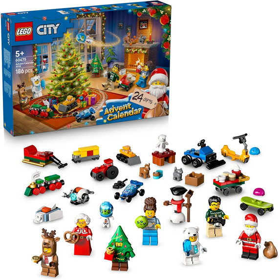 LEGO City Advent Calendar 2025 (Set 60475) – 186 Pieces – Holiday ...