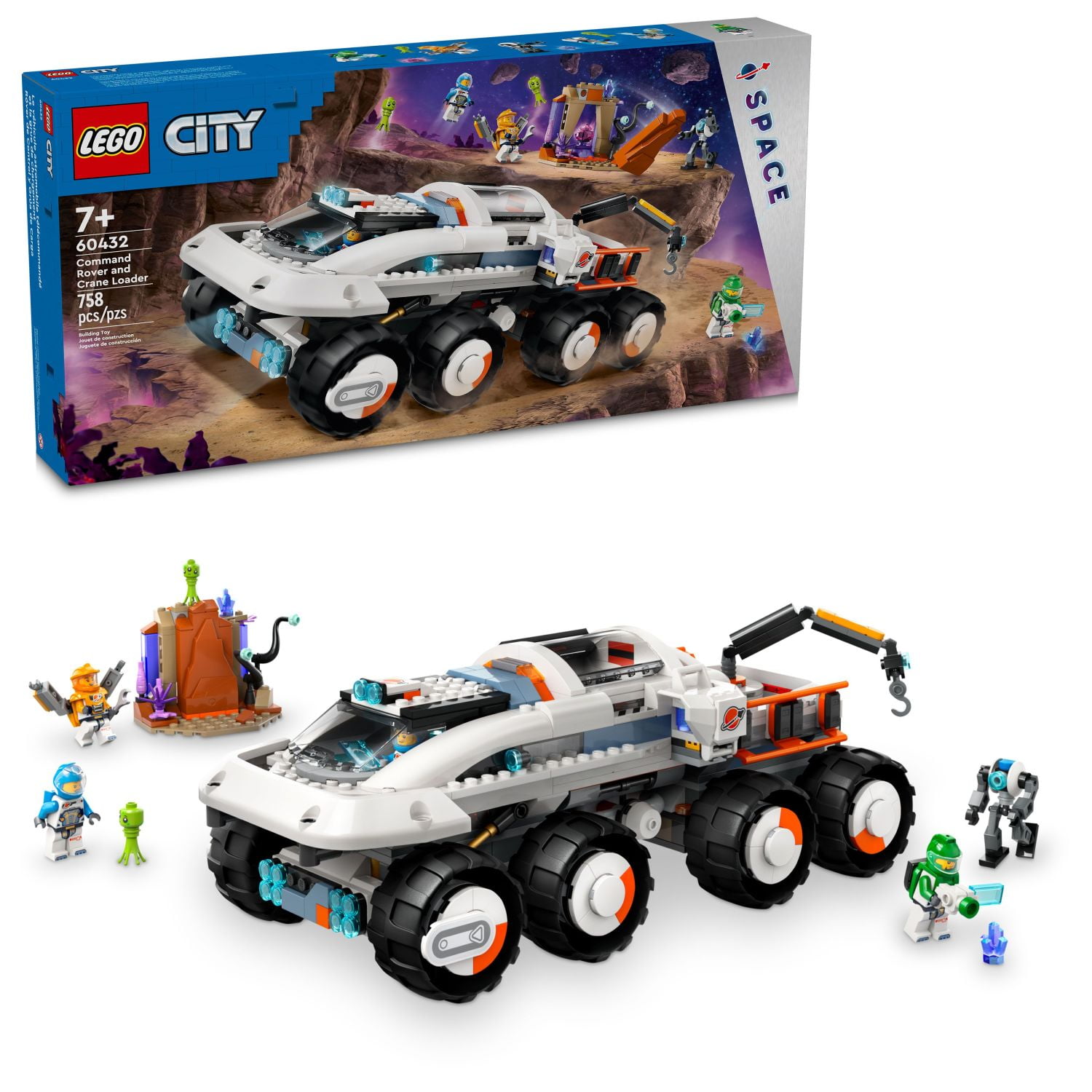 LEGO City Command Rover and Crane Loader Outer Space Toy Building Set ...