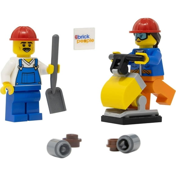 Construction Worker Toy Figures in Bright Colors for Creative Play