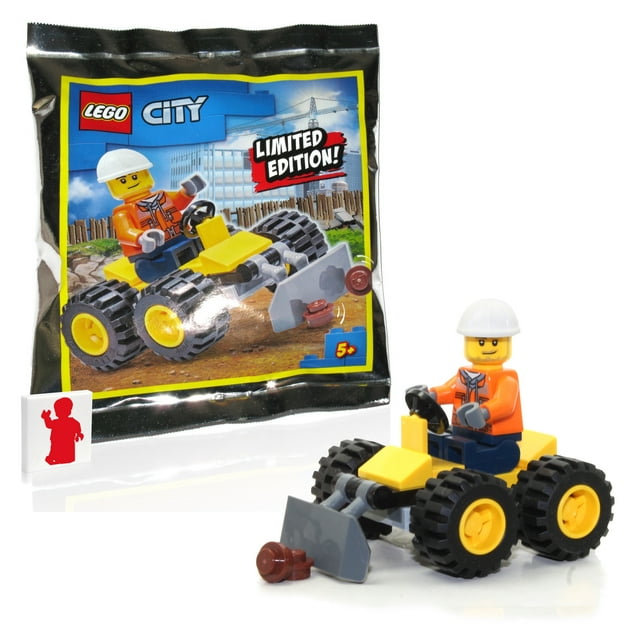 LEGO City Small Set: Construction Worker Minifigure with Bulldozer ...
