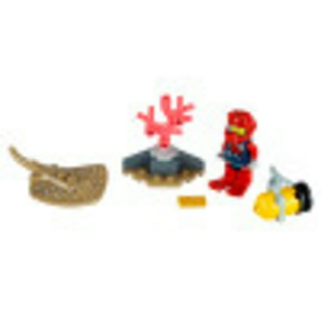 LEGO City Deep Sea Explorer Set, Ocean Diver 30370 with Stingray Figure ...