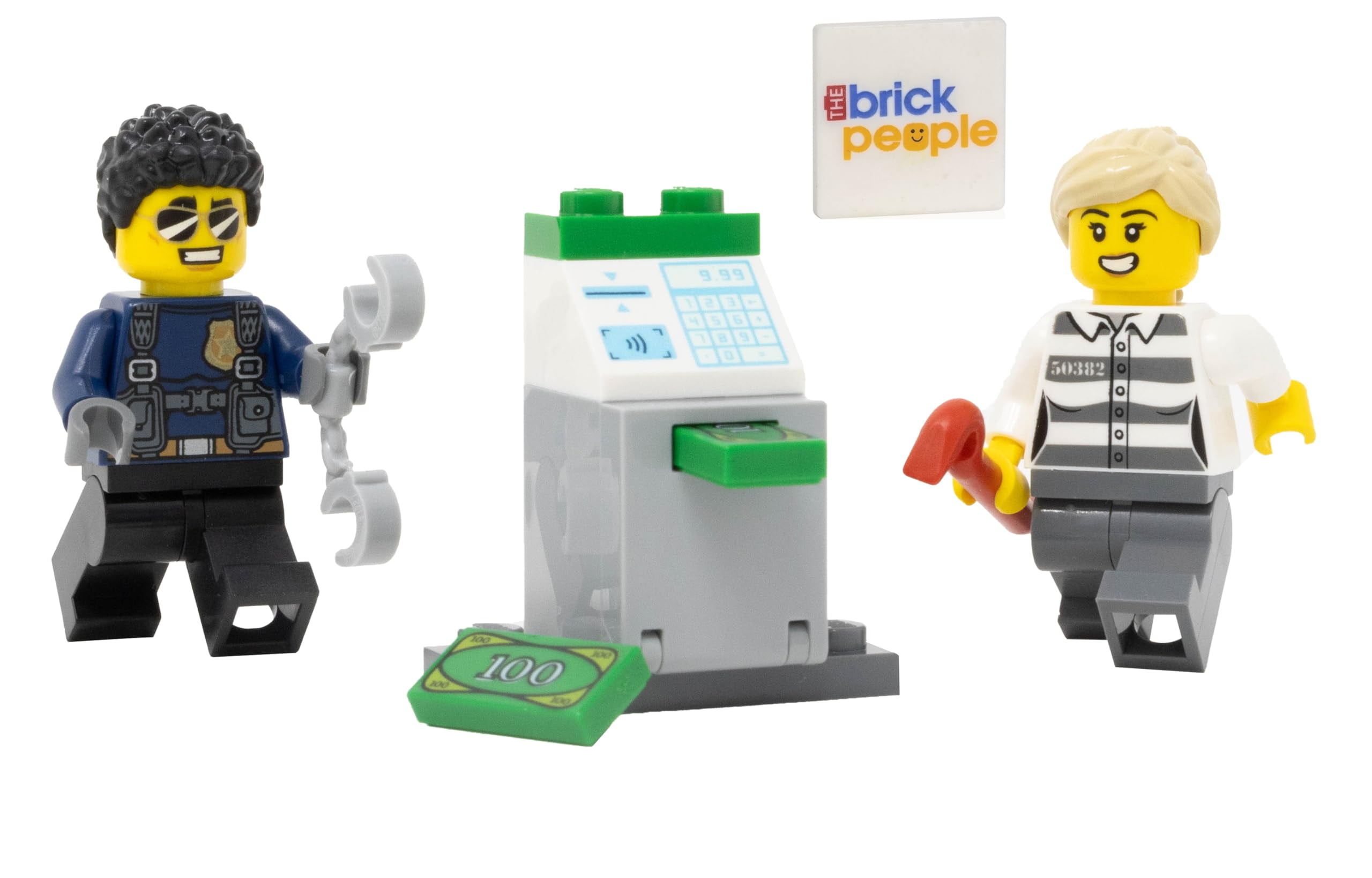 LEGO City: Police Man Minifigure with Robber and ATM - Walmart.com