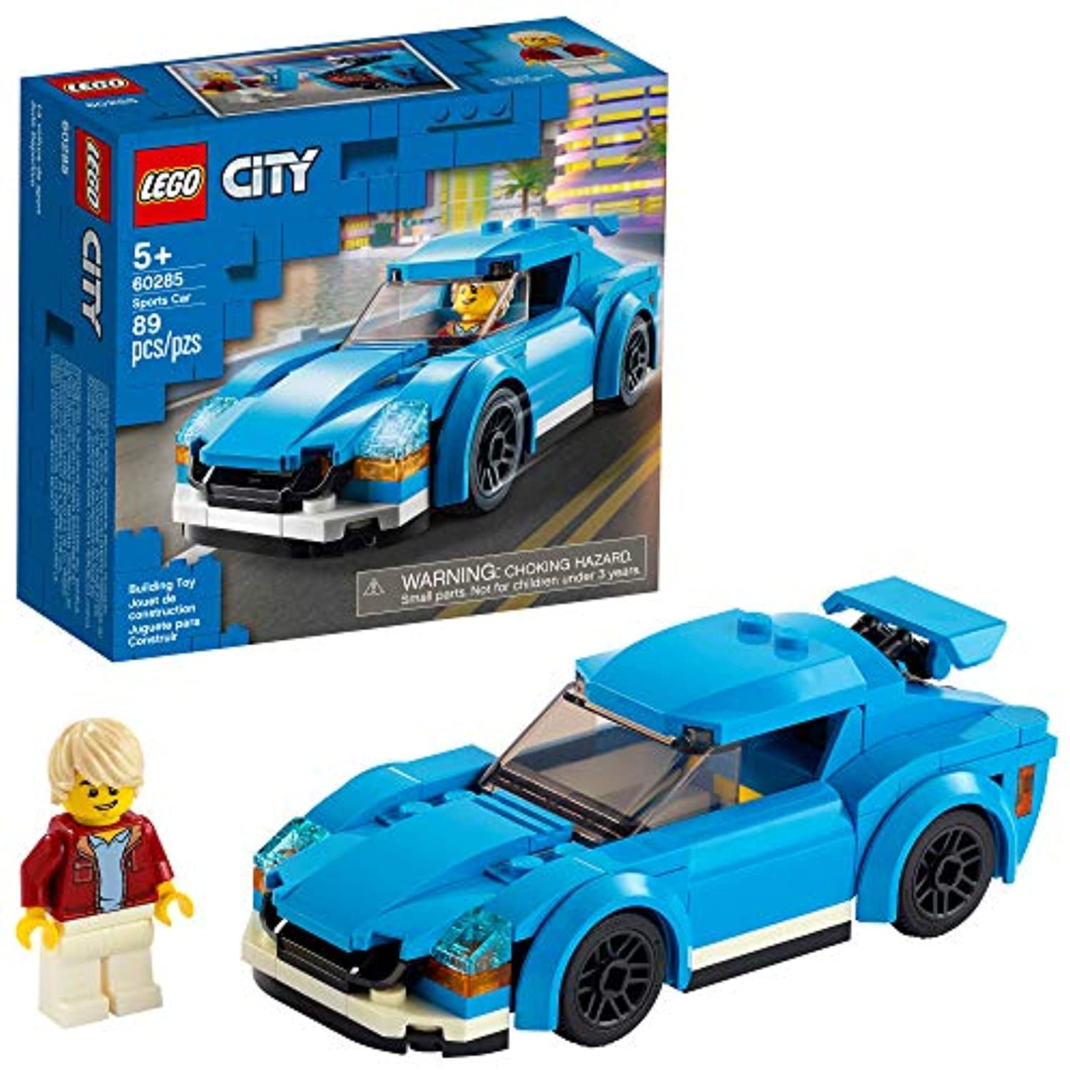 LEGO City Great Vehicles Sports Car 60285 Building Kit for Kids, 89 ...