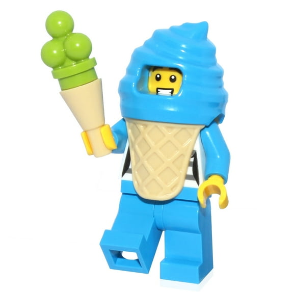 LEGO City Town Minifigure - Boy in Blue Ice Cream Suit (with Ice Cream ...