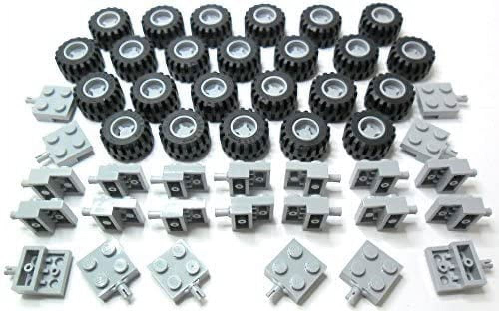 LEGO City - Wheel, Tire and Axle-Set Grey - 72 Pieces. Delivery as ...