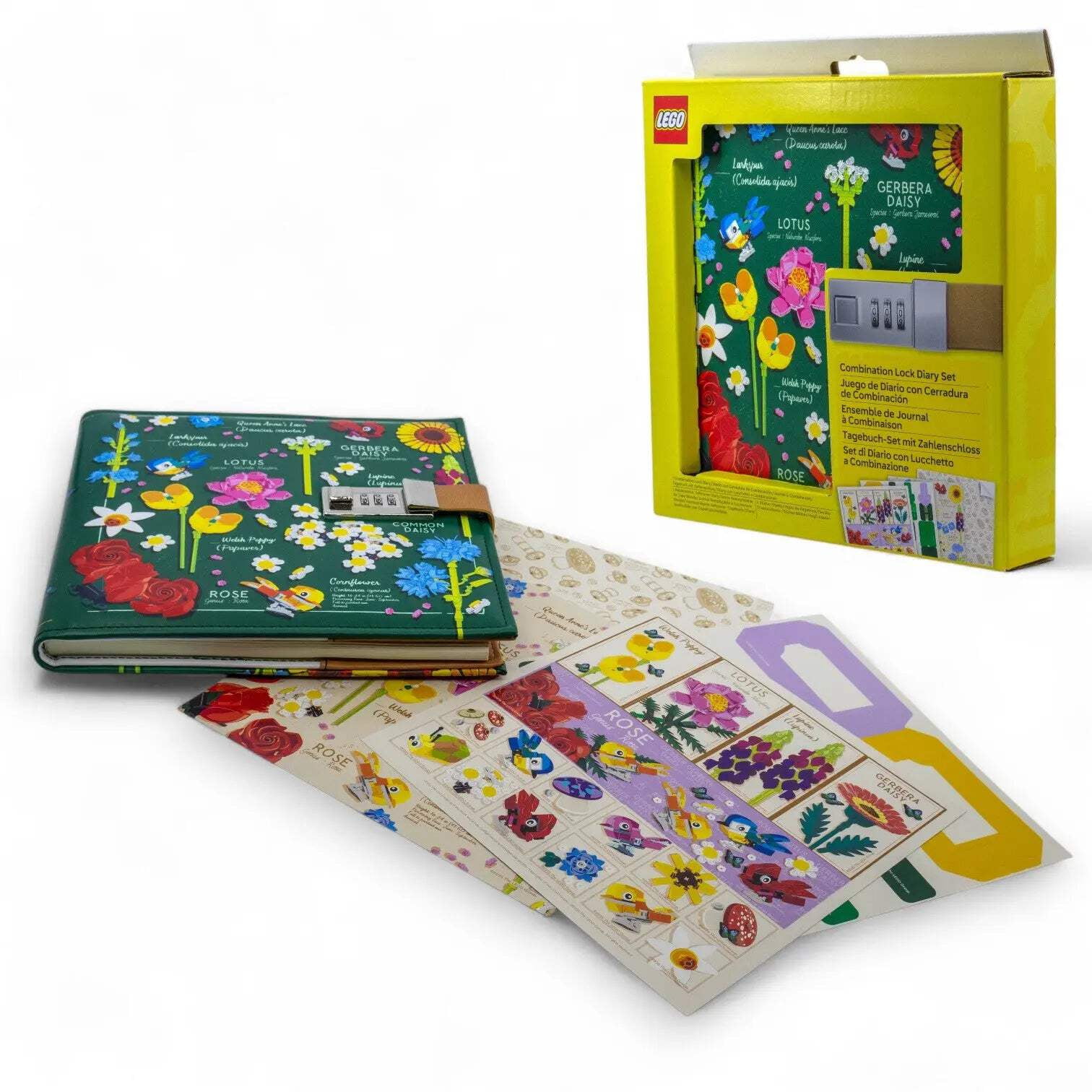 LEGO Combination Lock Diary - Botanical - Walmart Business Supplies